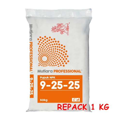Jual Pupuk NPK Mutiara Professional 9-25-25 – 1 Kg | Bibit Online