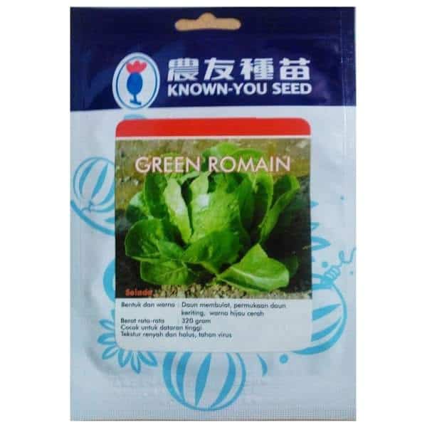 Jual Benih Selada Green Romain 5 Gram - Known You Seed | Bibit Online
